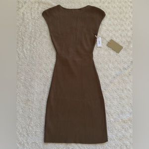 Wilfred | Dresses | Aritzia Wilfred Free Cutout Rib Knit Mini Dress In Shiitake Nwt | Poshmark